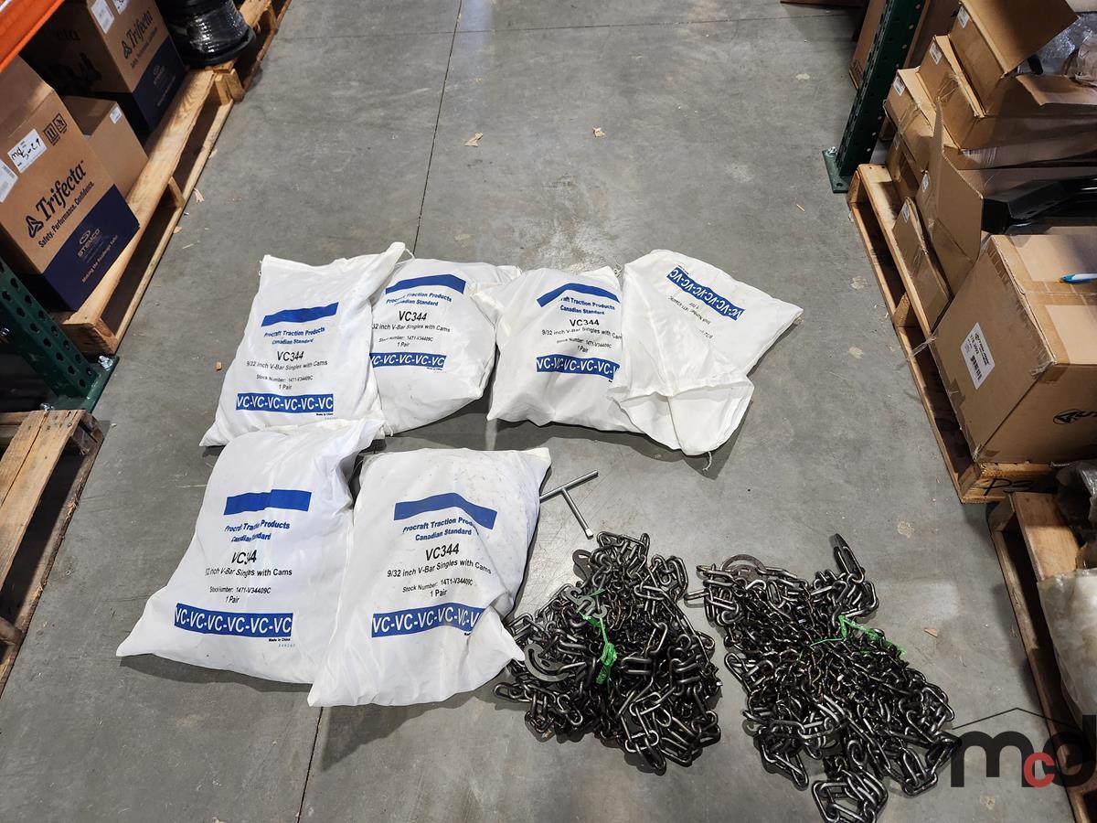 (6) Procraft Traction VC344 V-Bar Singles w/ Cams Tire Chain